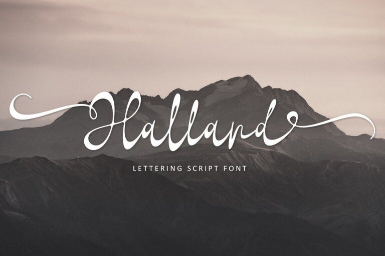Halland Font Free Download - ishirakawamary - Medium