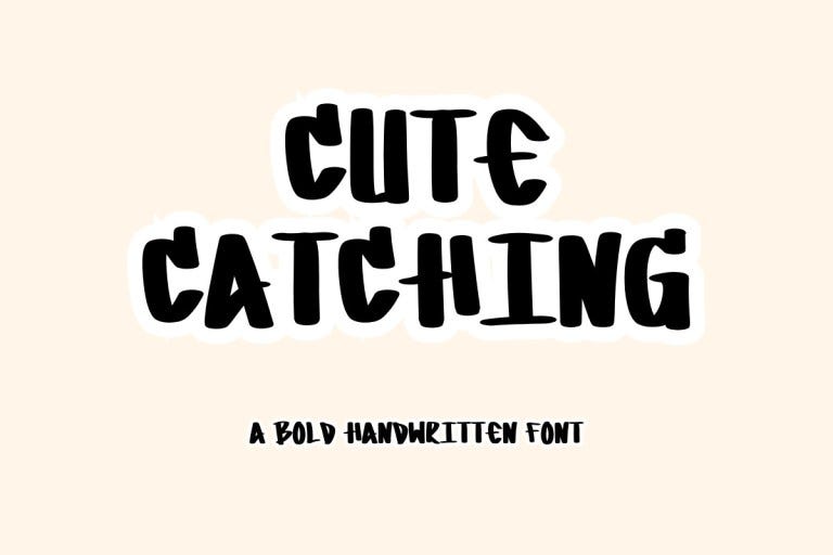Cutecatching Font Free Download | by audrey97 | Mar, 2024 | Medium