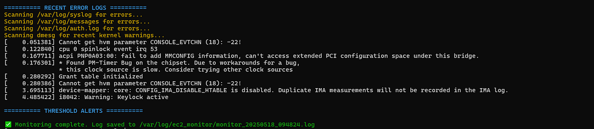 Monitoring EC2 Instances with Shell and Python Scripts | by Prajwal Patil | Medium