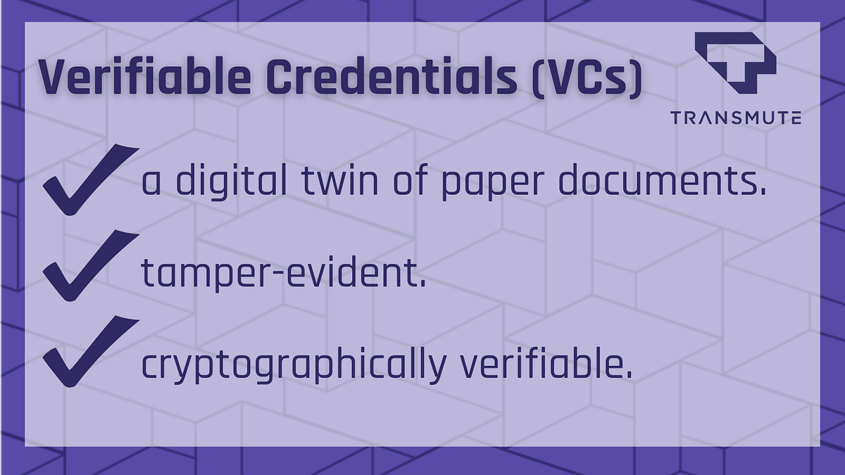 Transmute Tech School 101: Verifiable Credentials Use Cryptography to Secure Digitization | by ...