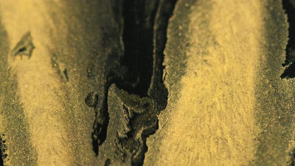 Glitter Drip Ink Paint Flow Golden Black Shimmer - Lumenlorekeeper - Medium