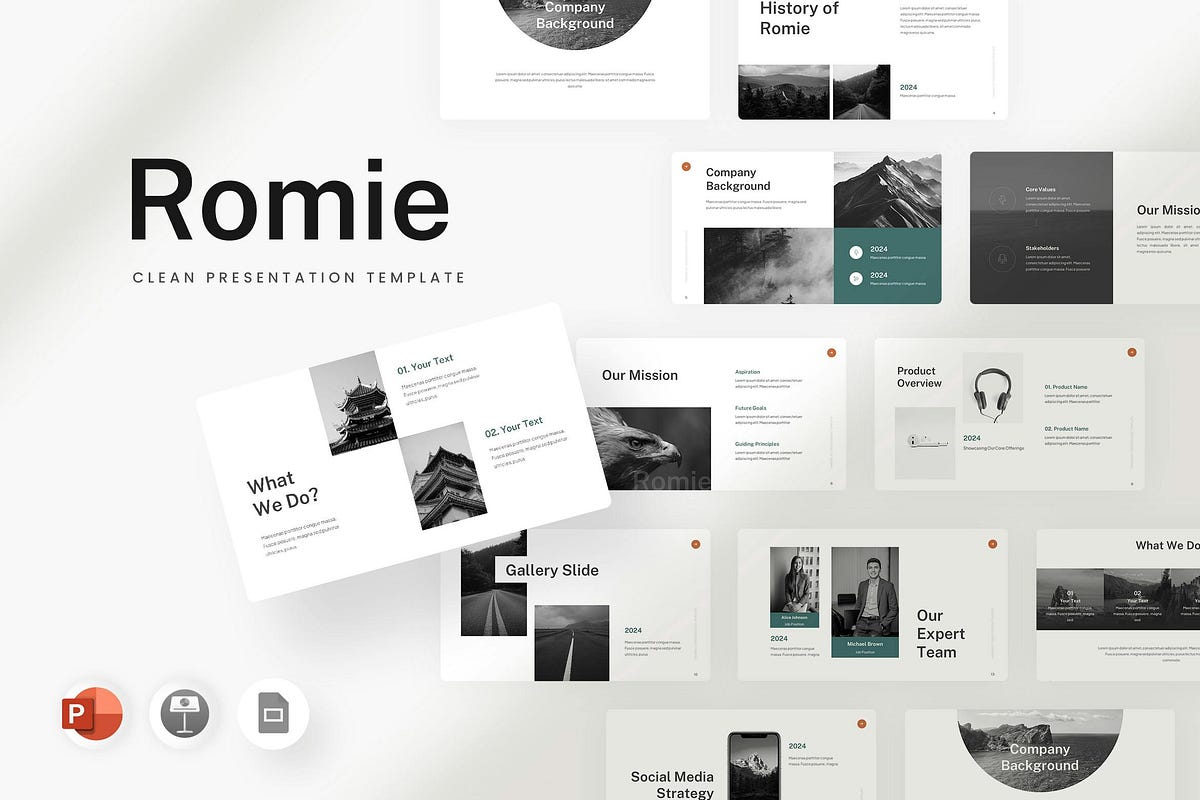 Romie — Clean Powerpoint Template | by Prismphantom | Medium