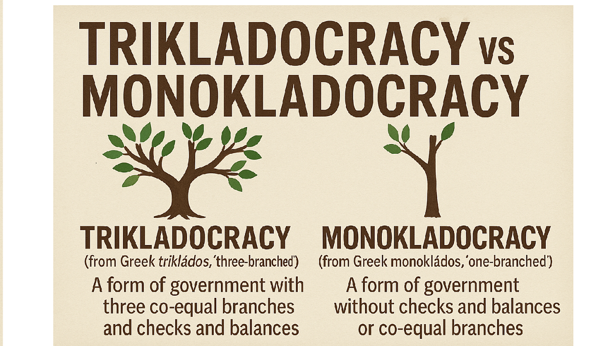 Trikladocracy vs. Monokladocracy: Why Three Branches Are Better Than ...