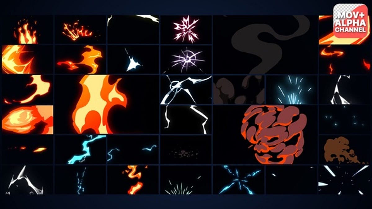 Anime Elements And Transitions | Motion Graphics - Holo 98 Hermes - Medium