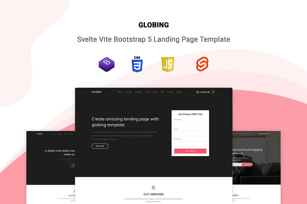 Globing Landing Page Templates Web Templates | by Mosaicmystique | May ...