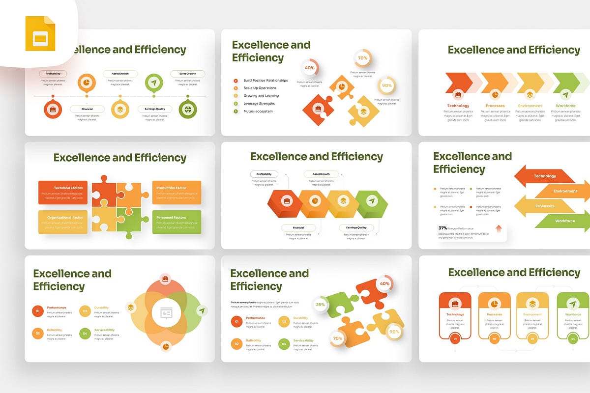 Excellence and Efficiency Infographic Google Slide | by Fractalfable ...