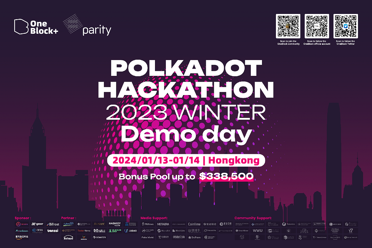 2023 Winter Polkadot Hackathon Finals Demo Day Unveils Top Honors! | by OneBlock+ | Jan, 2024 ...