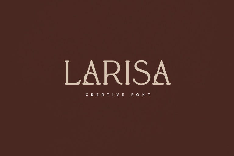 Larisa Font Free Download - ishirakawamary - Medium