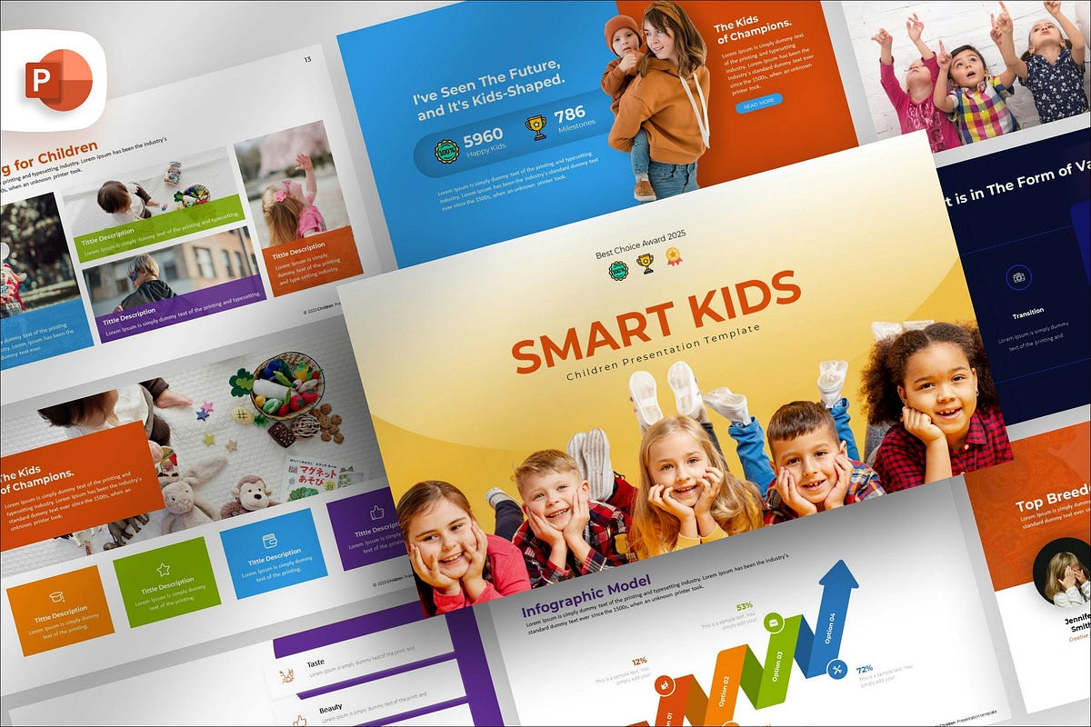 Colorful Smart Kids PowerPoint Template | by Colormaster | Jun, 2024 ...