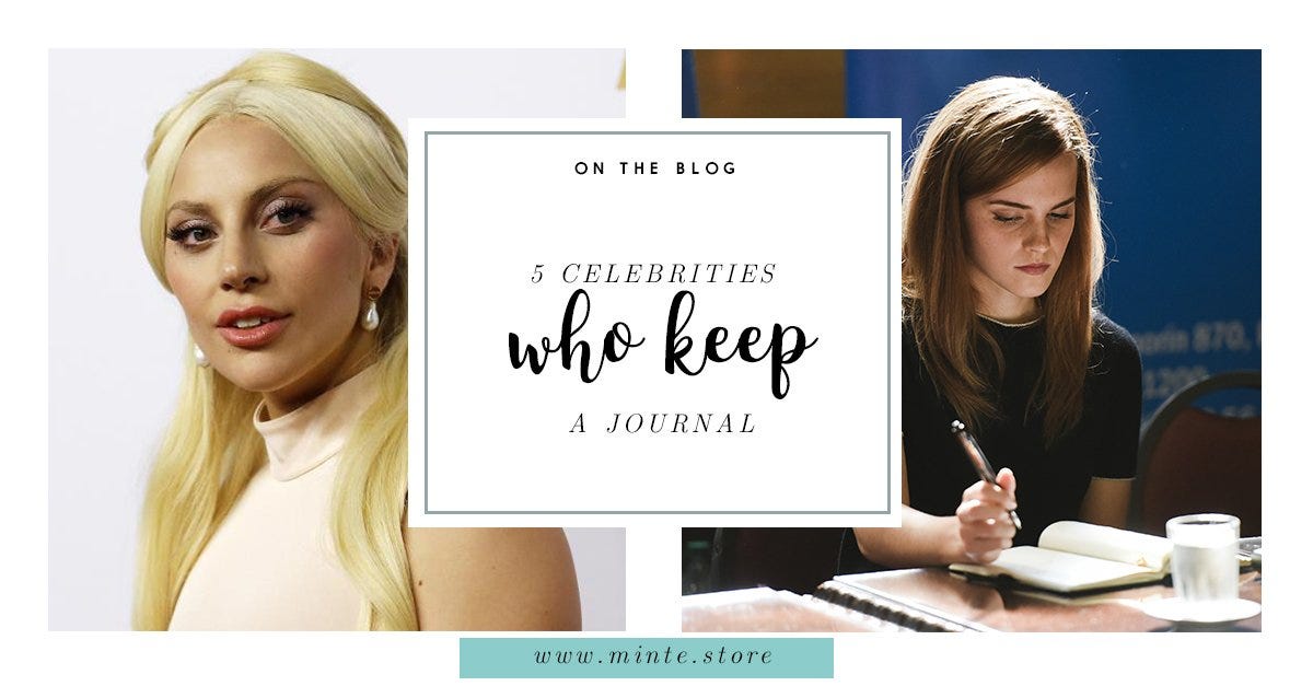 5 Celebrities Who Keep a Journal. Not only do some celebrities of the ...