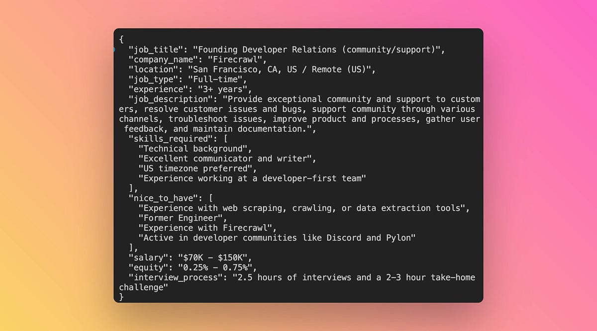 How I Simplified Web Scraping and Data Extraction with Firecrawl and LLM | by Prachi Jamdade ...