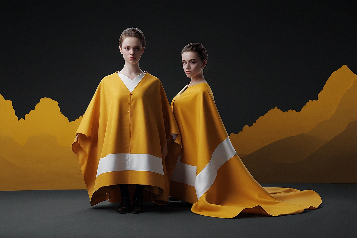 The Allure of the Yellow 2D Cape: A Front View Perspective | by ...