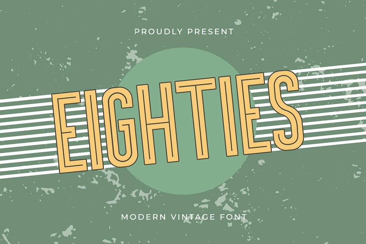 Eighties — Modern Vintage Font | by Yvessaintlaurent | Medium