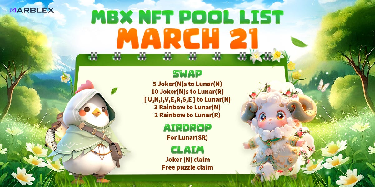 [ANN] MBX NFT — Available pools on Week 2 | by MARBLEX | MARBLEX | Medium