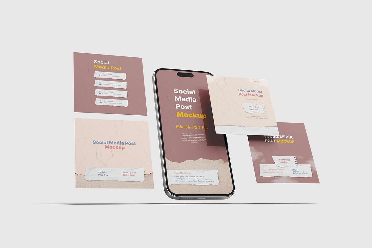 Social Media Post Mockup Product Mockups Graphic Templates | by ...