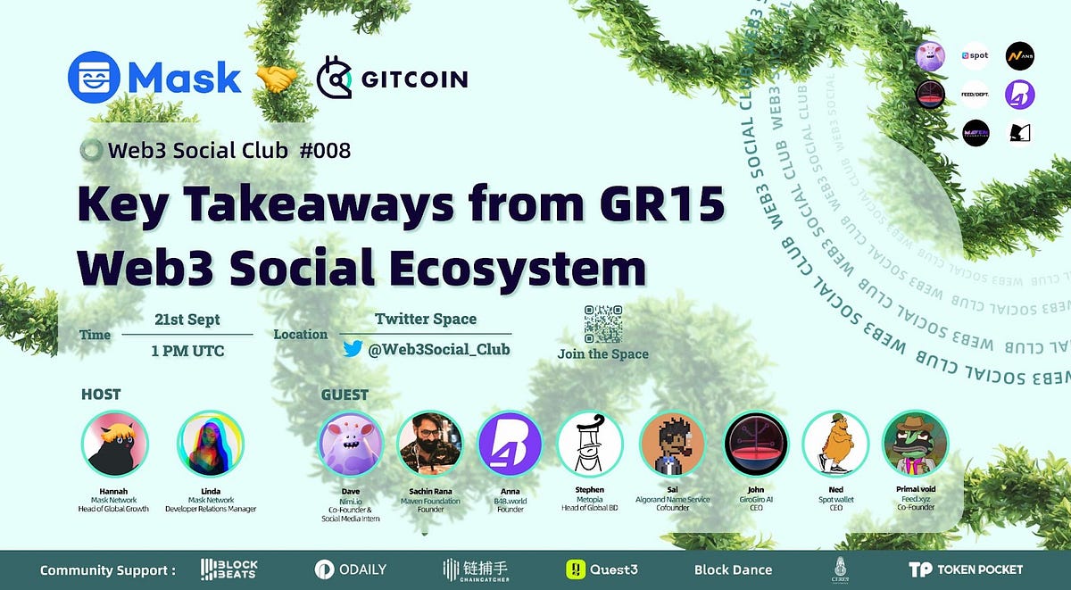 Web3 Social Club Vol. 8 Recap | Gitcoin GR15 Web3 Social Ecosystem Round Key Highlights | by ...