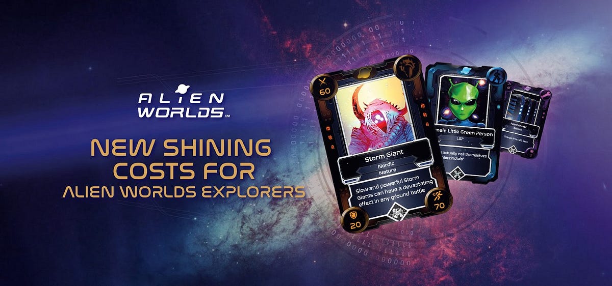 Alien Worlds Kaşifler için Yeni Parlama(Shining) Maliyetler | by Alien ...