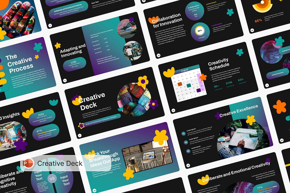 Creative Deck Gradient PowerPoint - Yvessaintlaurent - Medium