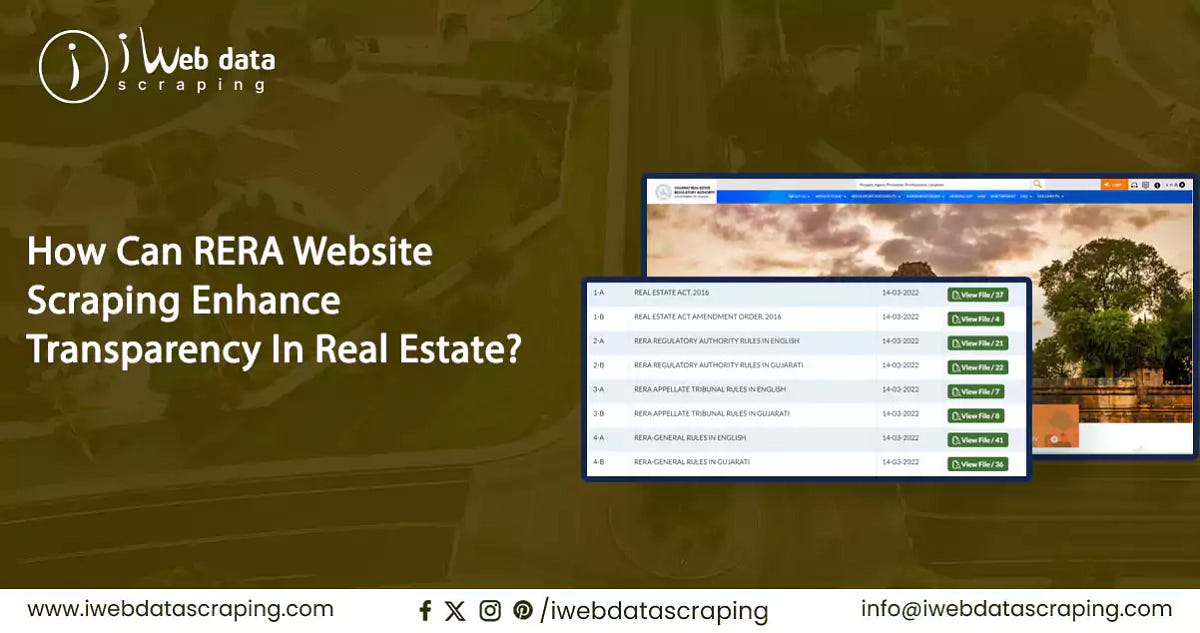 How Can RERA Website Scraping Enhance Transparency In Real Estate? | by ...