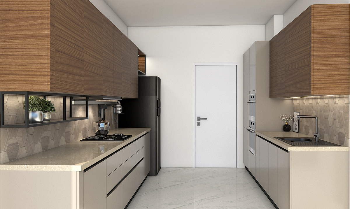 SMALL SPACE PARALLEL KITCHEN DESIGNS FOR INDIAN HOMES | by Interwood ...