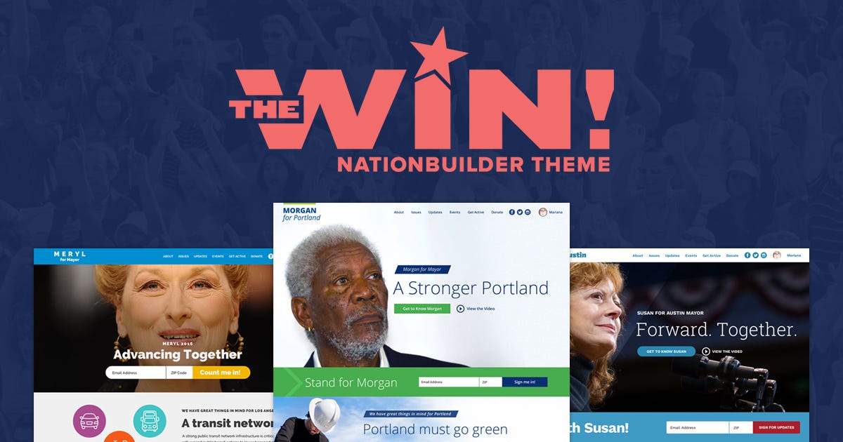 The Win! NationBuilder Theme for Candidates | by Tectonica Studios ...