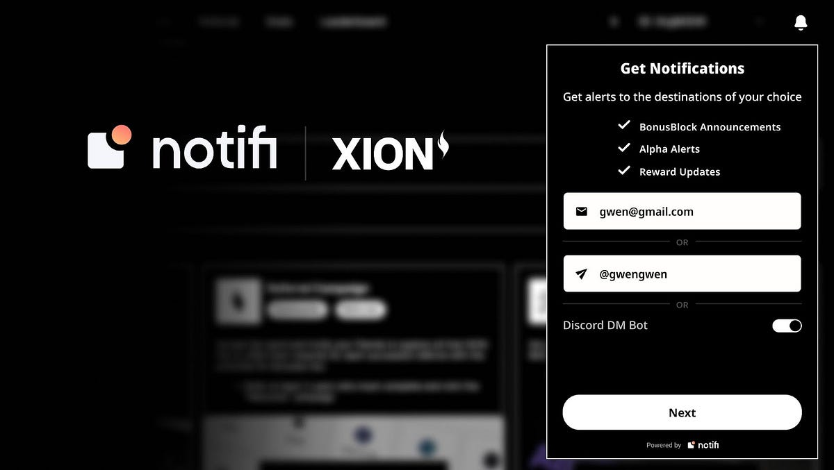 Notifi Integrates XION, Enabling Web2-Like User Notifications For The ...