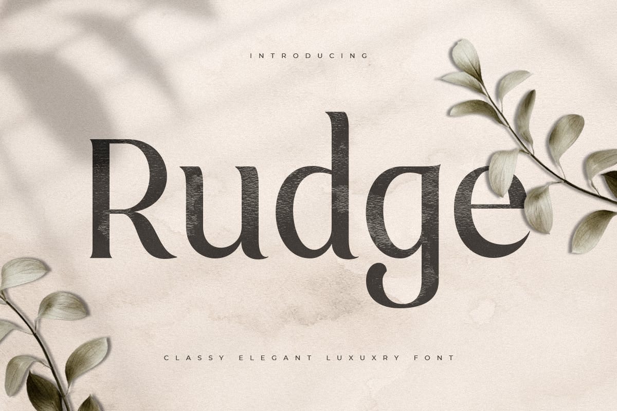 Rudge — Classy Elegant Luxury Font (Fonts / Serif) | by Cybercanvas ...