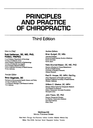 (Download) Principles and Practice of Chiropractic — Scott Haldeman ...