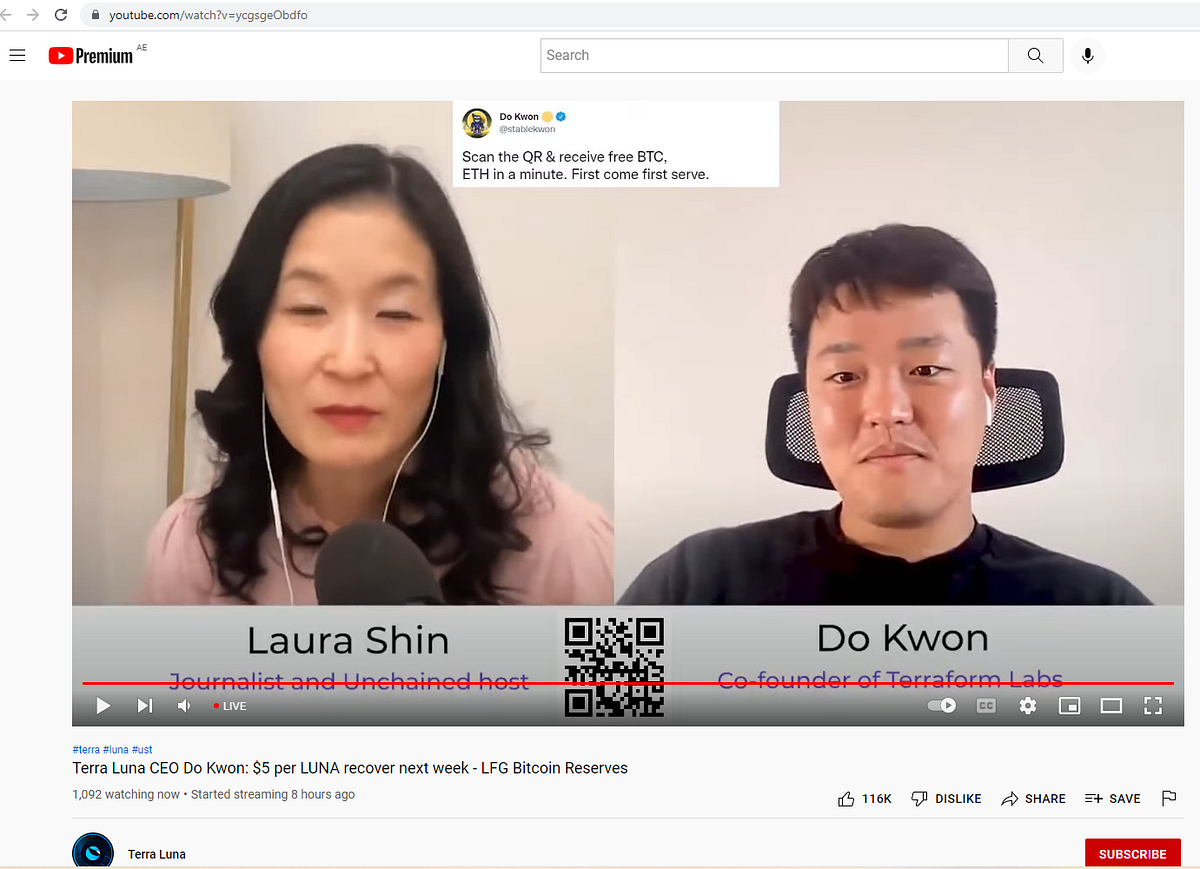 Crypto Scam Alert!!! Another Terra Luna scam is happening right now via ...