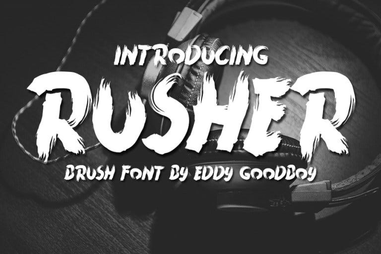 Rusher Font | by Kaitooon | Jul, 2024 | Medium