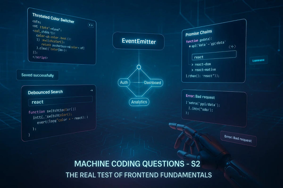 Machine Coding Questions -S2. When you sit for a frontend machine… | by ...