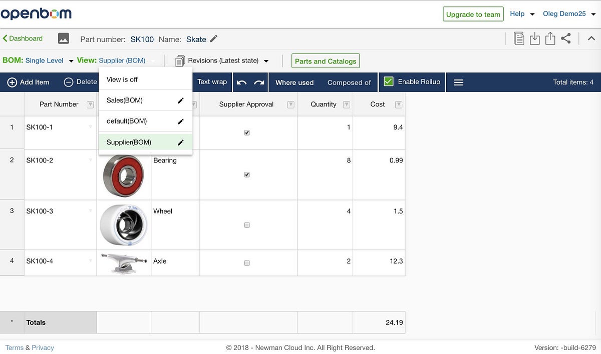 OpenBOM — View Configuration editor is integrated into grid user interface | by OpenBOM (openbom ...