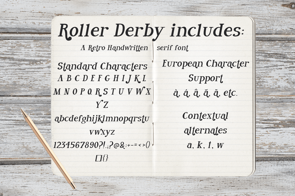 Roller Derby Font Free Download - kaisunnan8 - Medium