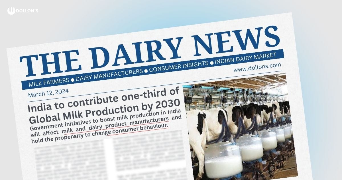 Indian Dairy Industry News: Milk Production Booster Plan 2030 | by ...