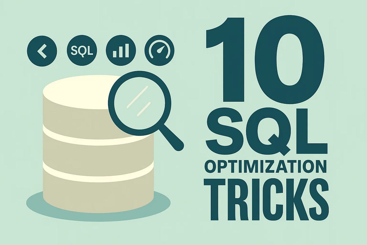 10 SQL Optimization Tricks That Will Make Your Queries Fly | by ...