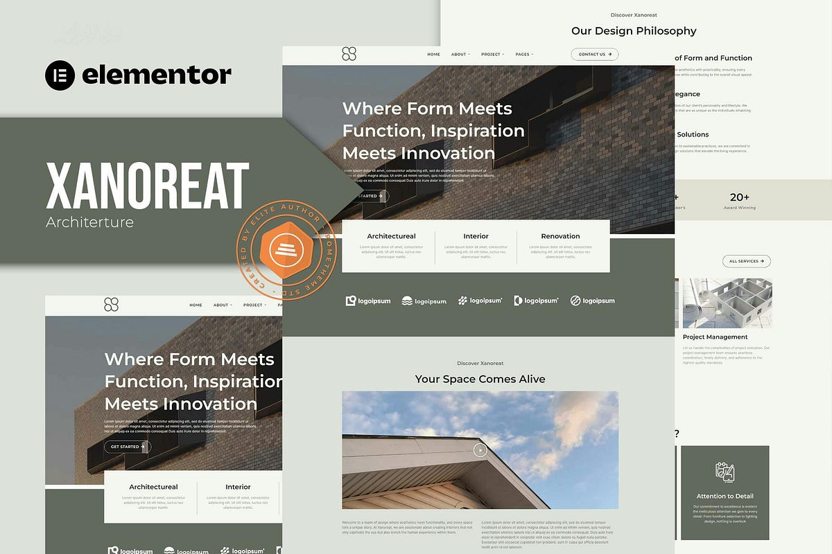 Xanoreat — Architecture Elementor Template Kit (WordPress Template Kits ...