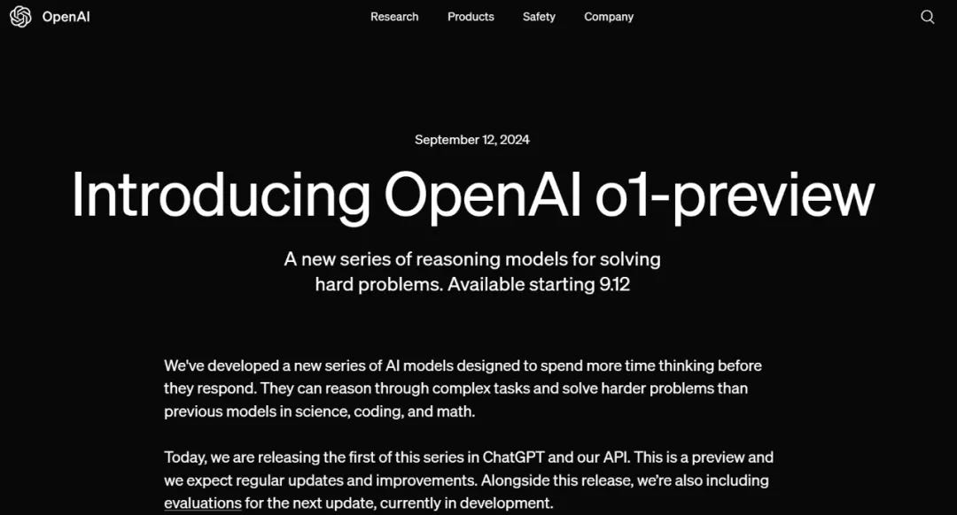 Just now, OpenAI released the o1 large model! Reinforcement learning breaks through the limit of ...
