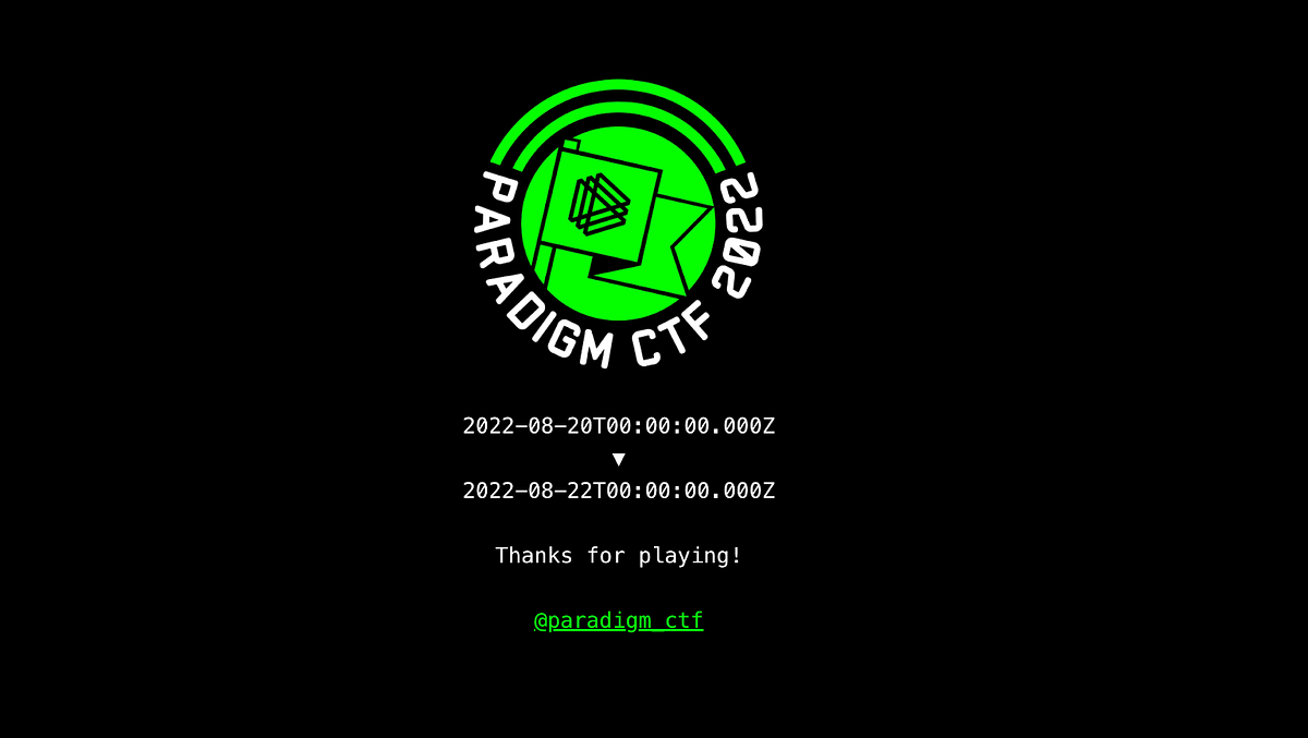 Web3 Hacking: Paradigm CTF 2022 Writeup | by Amber Group | Amber Group | Medium