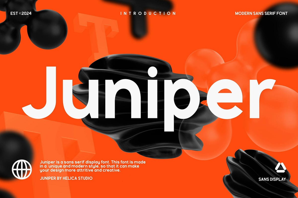 Juniper Modern Sans Display Font Sans-Serif Font | by Logosmith | May, 2024 | Medium