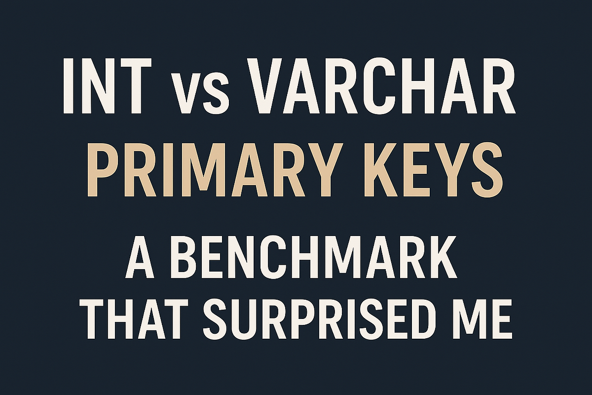 INT vs VARCHAR Primary Keys in MySQL — A Benchmark That Surprised Me ...