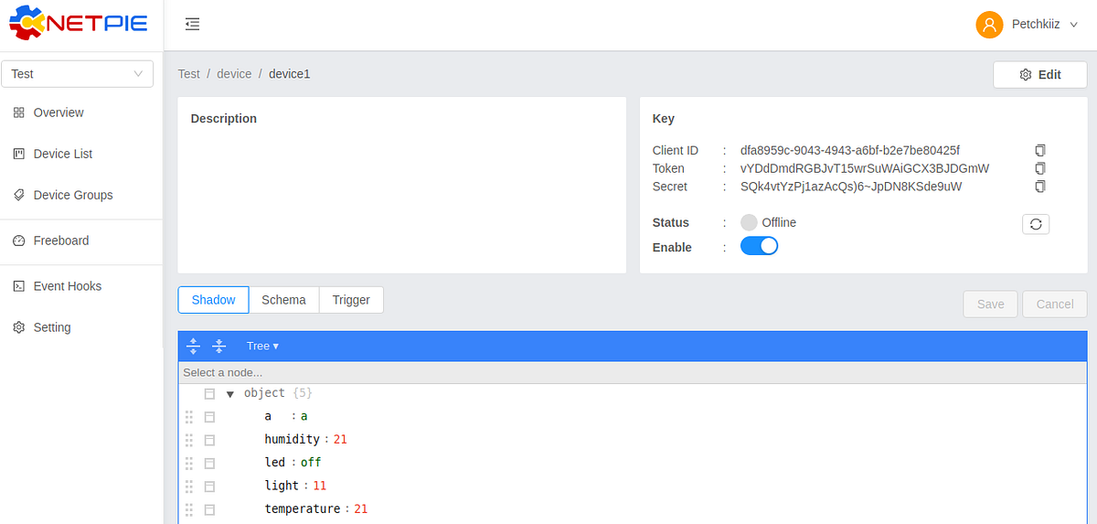 Features Enable/Disable Device on NETPIE IoT Platform - NEXPIE Co., Ltd ...