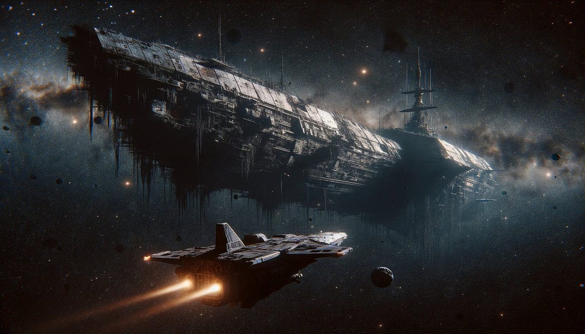 The Void’s Lure. The Harbinger, a colossal wreck of… | by Jeff Weber ...