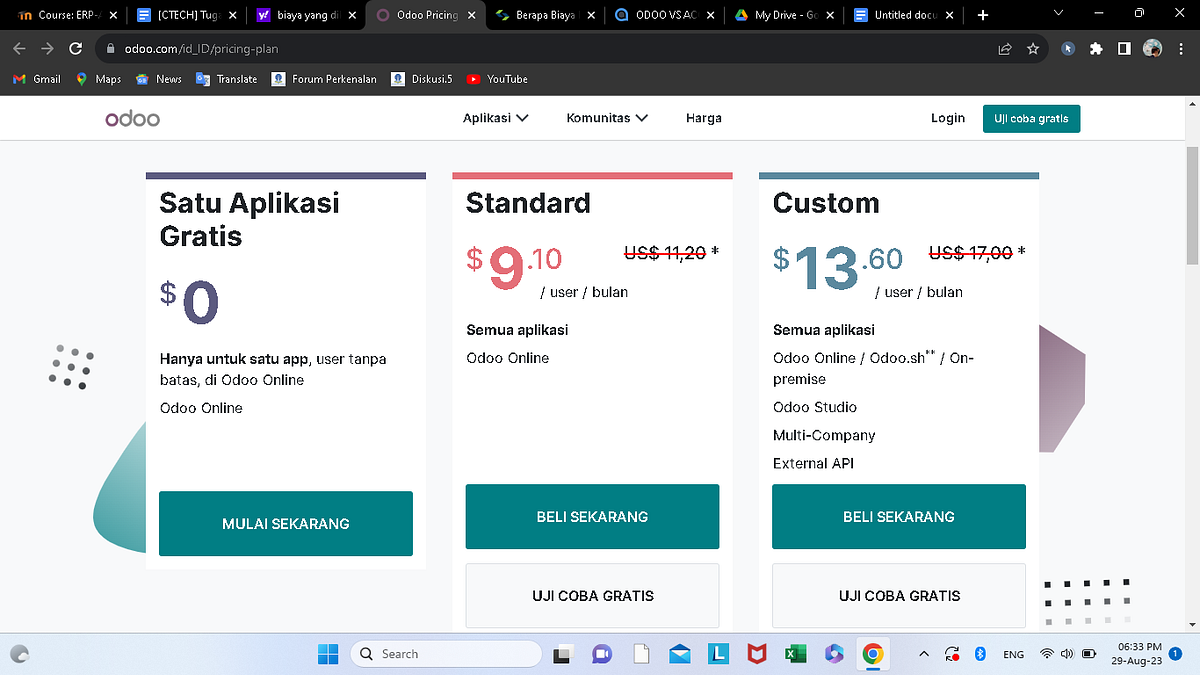 ERP-Benchmarking ERP Odoo VS Accurate [SIB X PT CTECH ERP INDONESIA ...