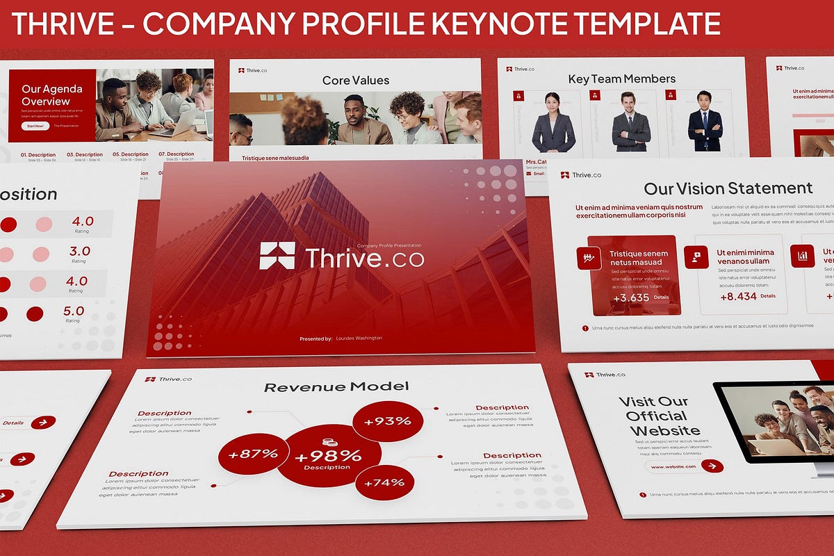Thrive — Company Profile Keynote Template | by Vmzxqc | Sep, 2024 | Medium