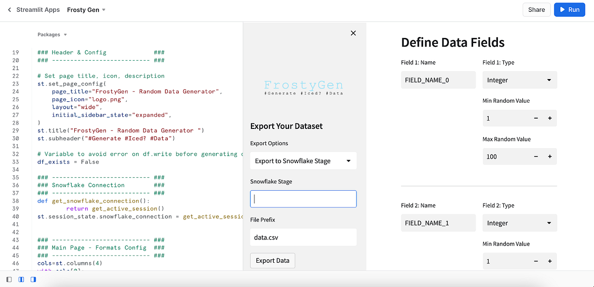 FrostyGen: a Streamlit Data Generator Tool | by Matteo Consoli ...