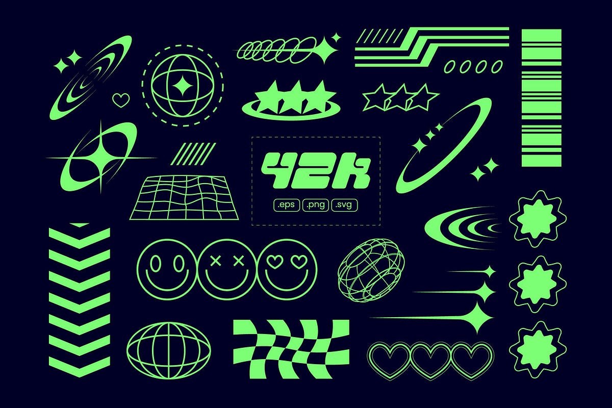 Y2k Element Illustration (Graphics / Objects) | by Byteblossom | Apr ...