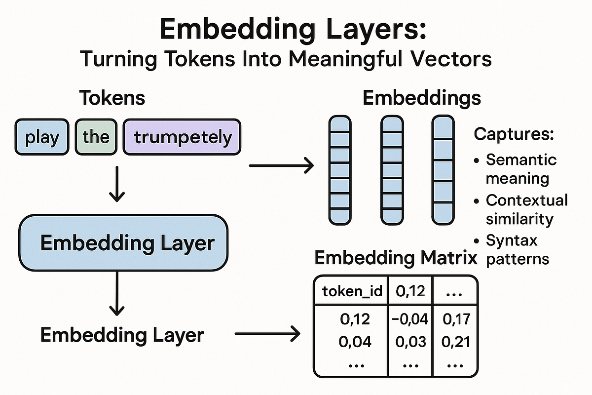 Day 17/100: Embedding Layers — Turning Tokens Into Meaningful Vectors | by Sebastian Buzdugan ...