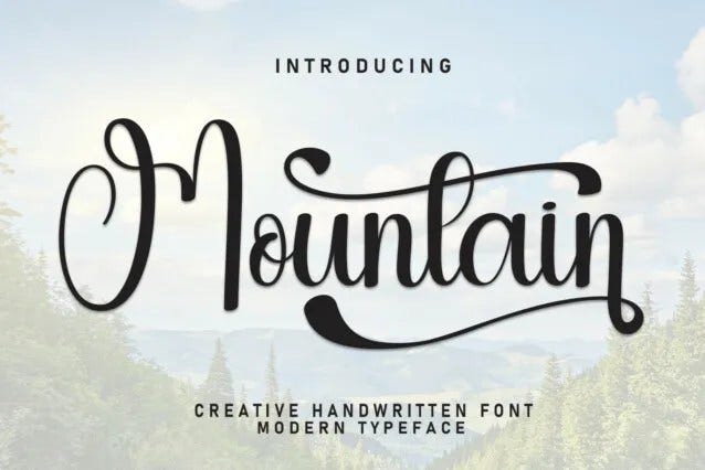 Mountain Calligraphy Font | by Kaitooon | Aug, 2024 | Medium