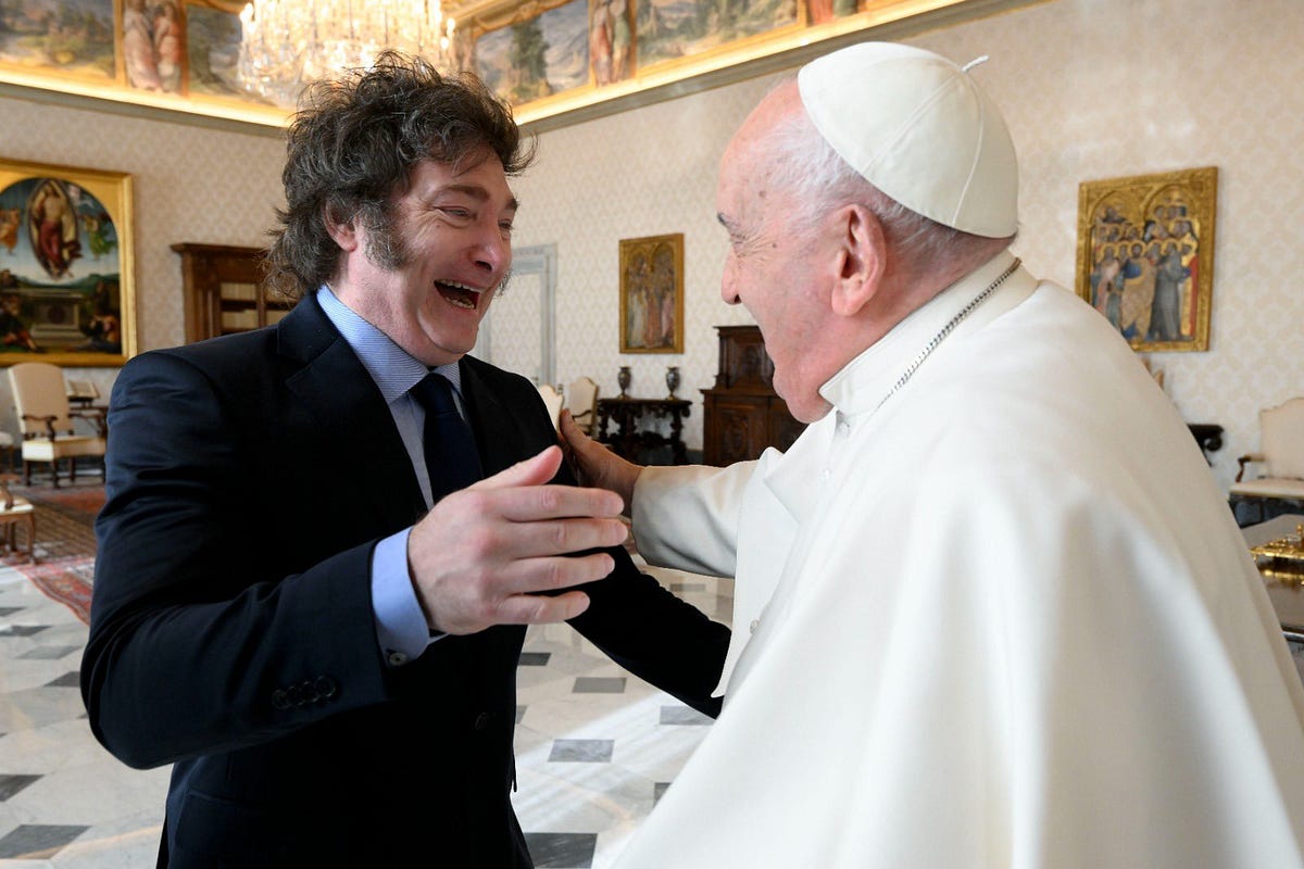 Javier Milei e Papa Francisco se encontram no Vaticano em clima de paz | by Iago N. e Silva ...