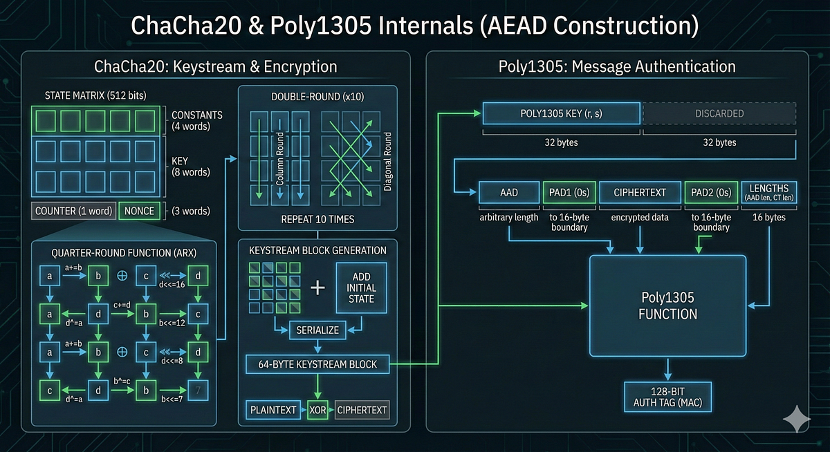 Chronicles of Cryptographic Convergence—ChaCha20 and Poly1305 | by ...